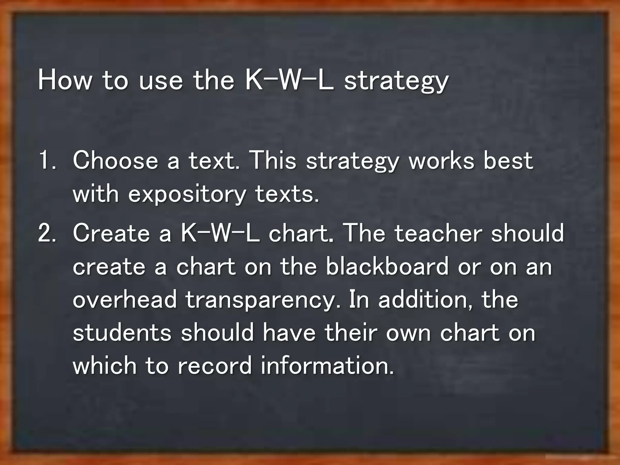 K-W-L Strategy | PPTX