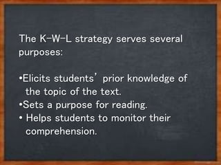 K-W-L Strategy | PPTX