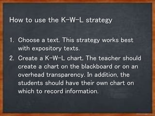 K-W-L Strategy | PPTX