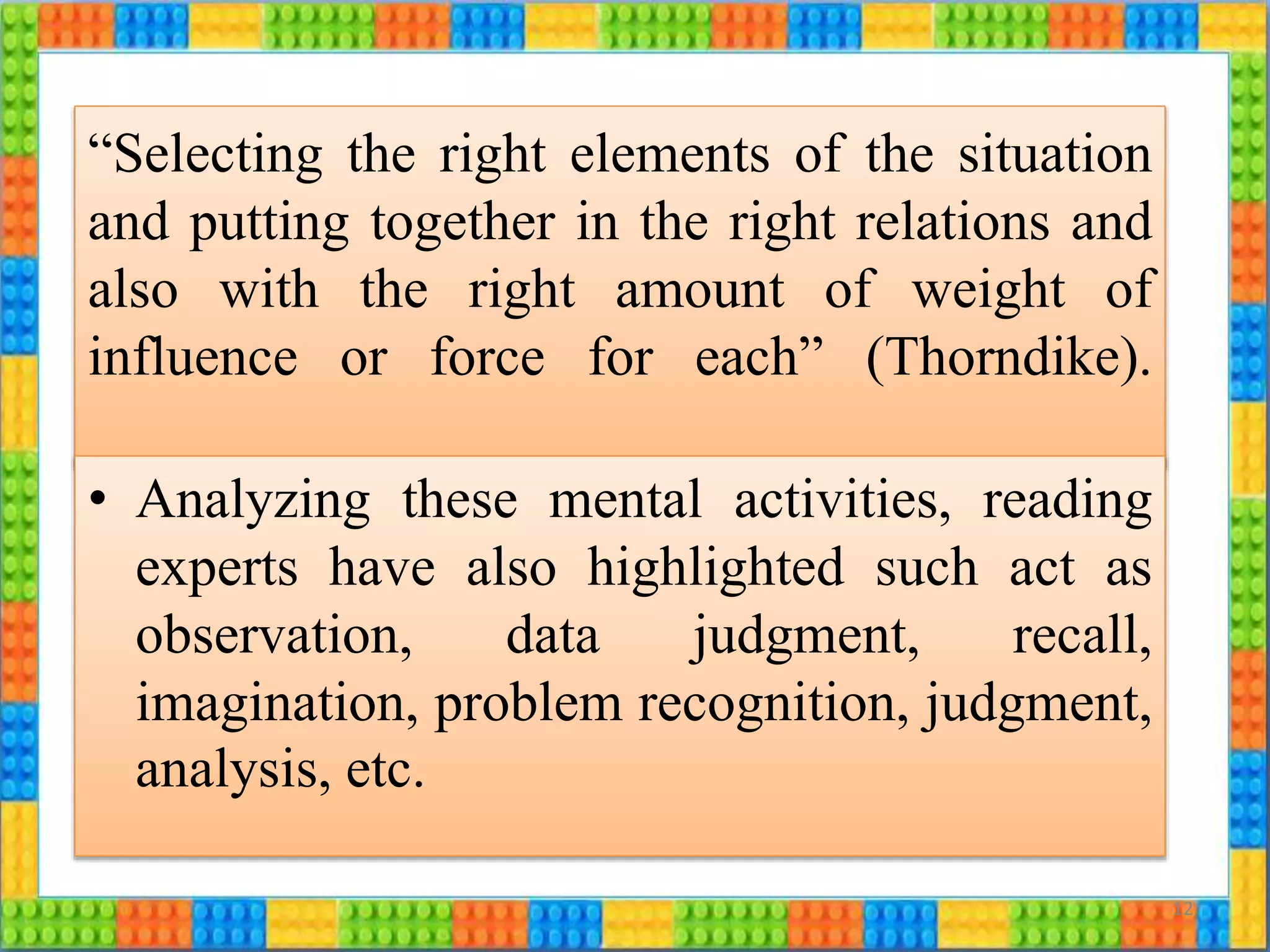Developmenta reading cognitive process | PPTX | Science