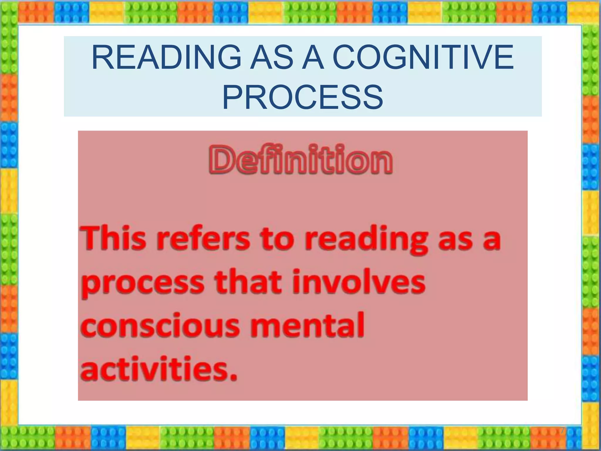 Developmenta reading cognitive process | PPTX | Science