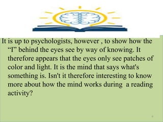 Developmenta reading cognitive process | PPTX