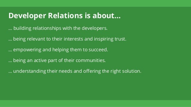 Developer Relations 101 