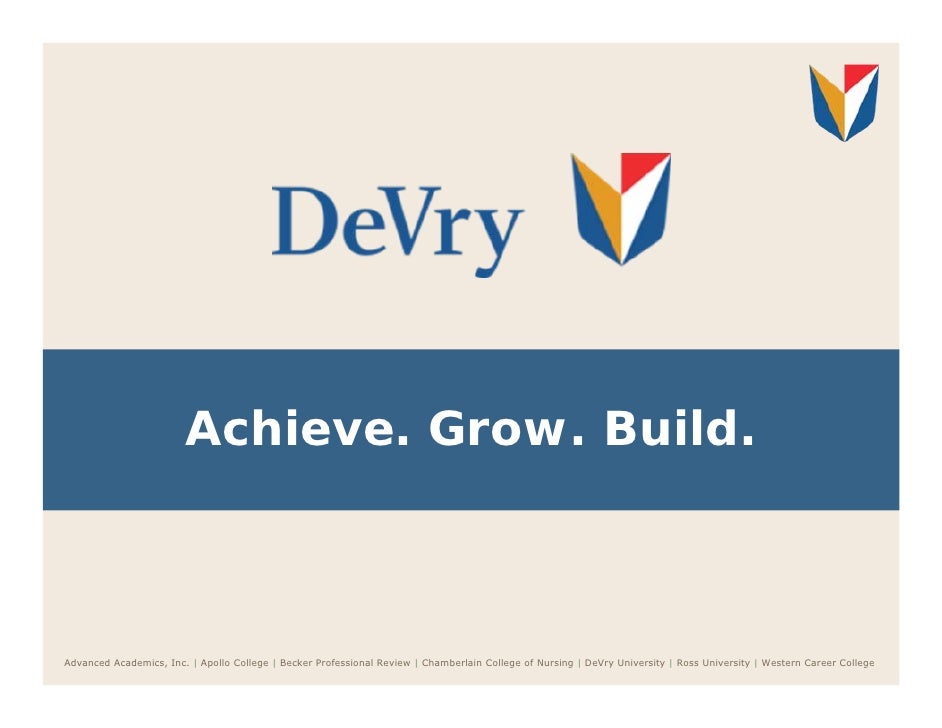 Q1 2009 Earning Report of DeVry Inc.