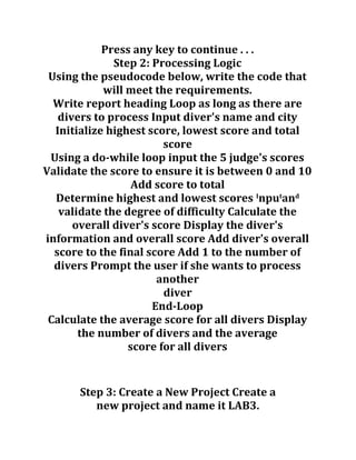 Devry cis-170-c-i lab-3-of-7-looping | PPT