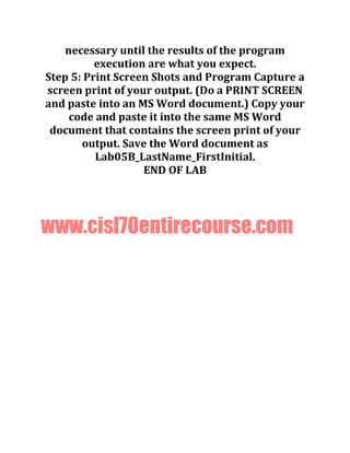 Devry cis-170-c-i lab-5-of-7-arrays-and-strings | PPT