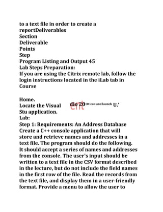Devry cis-170-c-i lab-7-of-7-sequential-files | PPT | Programming Languages | Computing