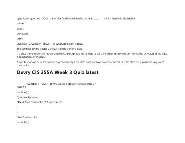 Devry CIS 355A Full Course Latest | PDF