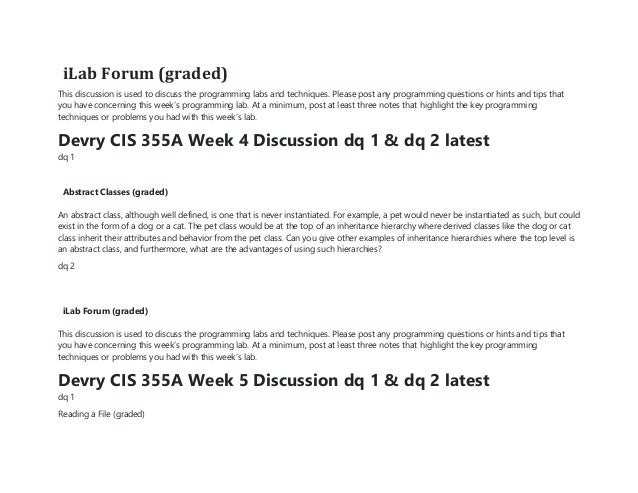 Devry CIS 355A Full Course Latest | PDF