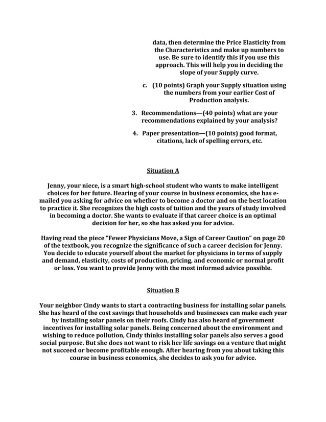 Devry econ 545 week 3 course project 1 microeconomic analysis | PDF