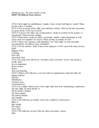 Devry hosp 320 full course | DOCX