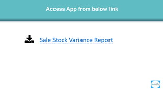 How can print sale stock variance report in Odoo | PPTX