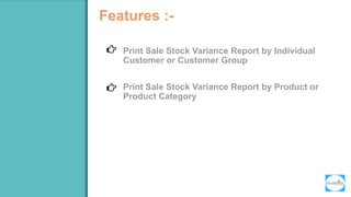 How can print sale stock variance report in Odoo | PPTX