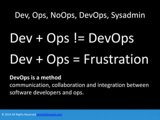 Developers are Not Operation Guys! | PPT