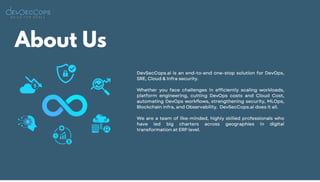 "DevSecCops.ai: Secure, Scalable DevOps Simplified" | PPT