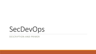 SecDevOps | PDF