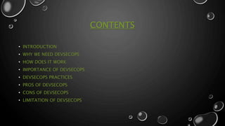 Devsec ops | PPTX | Web Development | Internet