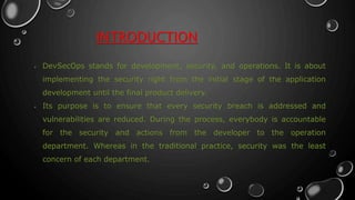 Devsec ops | PPTX | Web Development | Internet
