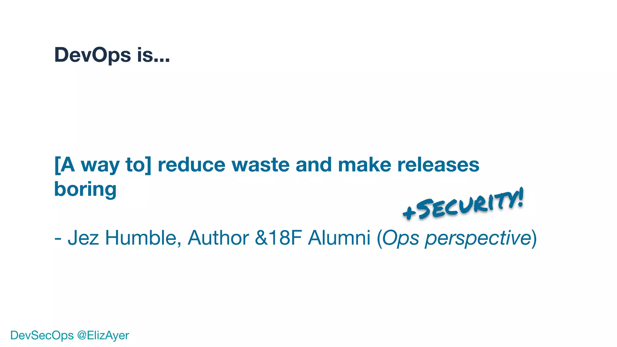 DevSecOps at Agile 2019 | PDF