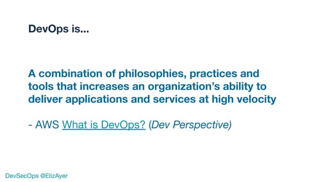 DevSecOps at Agile 2019 | PDF