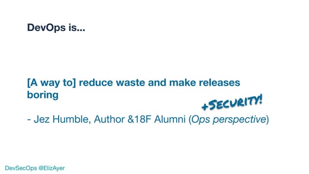 DevSecOps at Agile 2019 | PDF