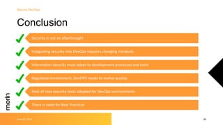 Secure DevOPS Implementation Guidance | PPTX | Web Development | Internet
