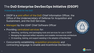 Elastic, DevSecOps, and the DOD software factory | PDF