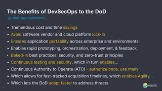 Elastic, DevSecOps, and the DOD software factory | PDF