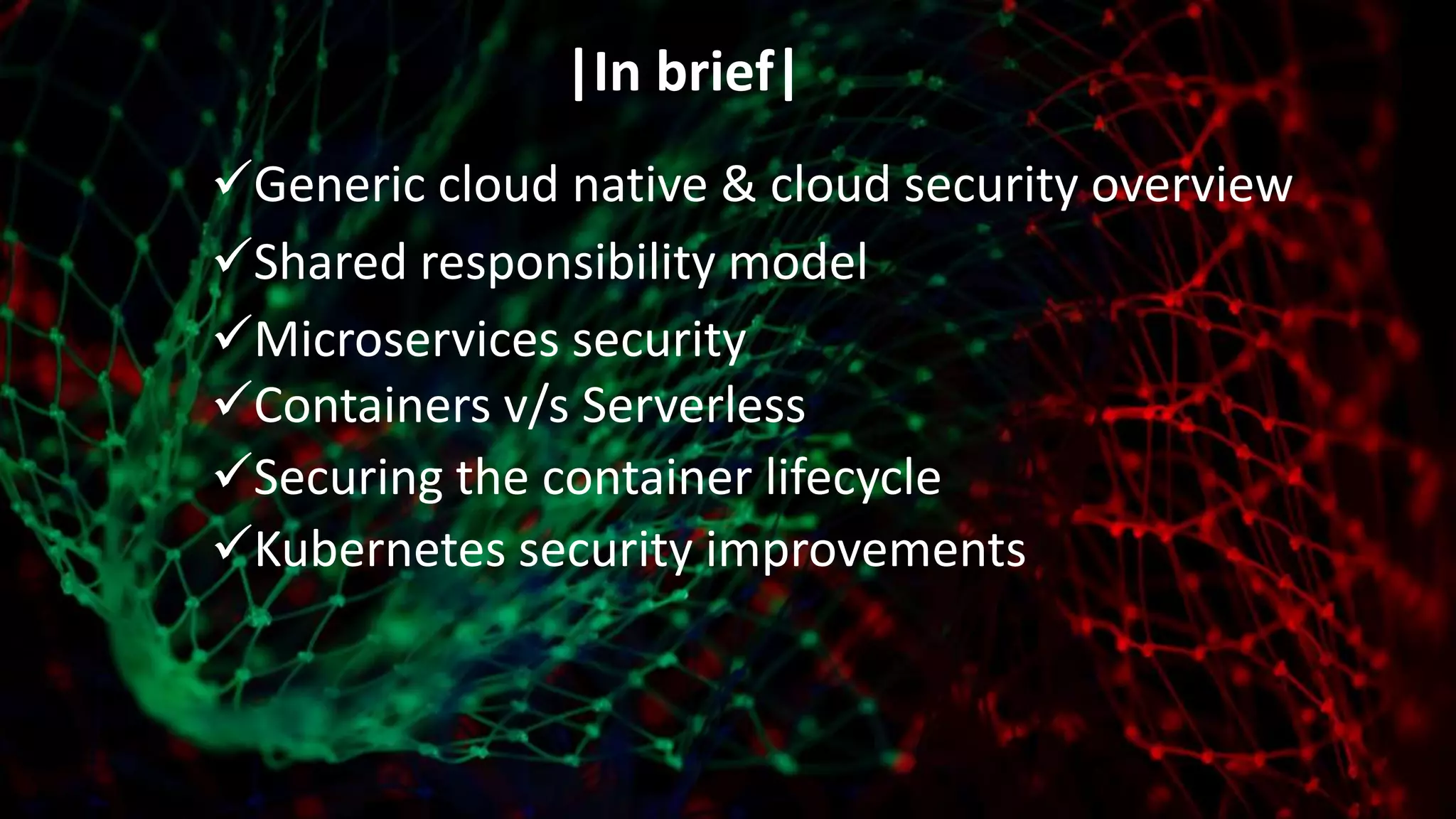 Security for cloud native workloads | PPT