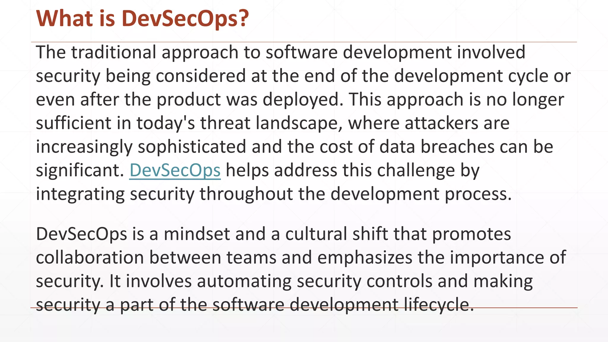 DevSecOps for Agile Development: Integrating Security into the Agile ... DevSecOps for Agile Development: Integrating Security into the Agile ...
