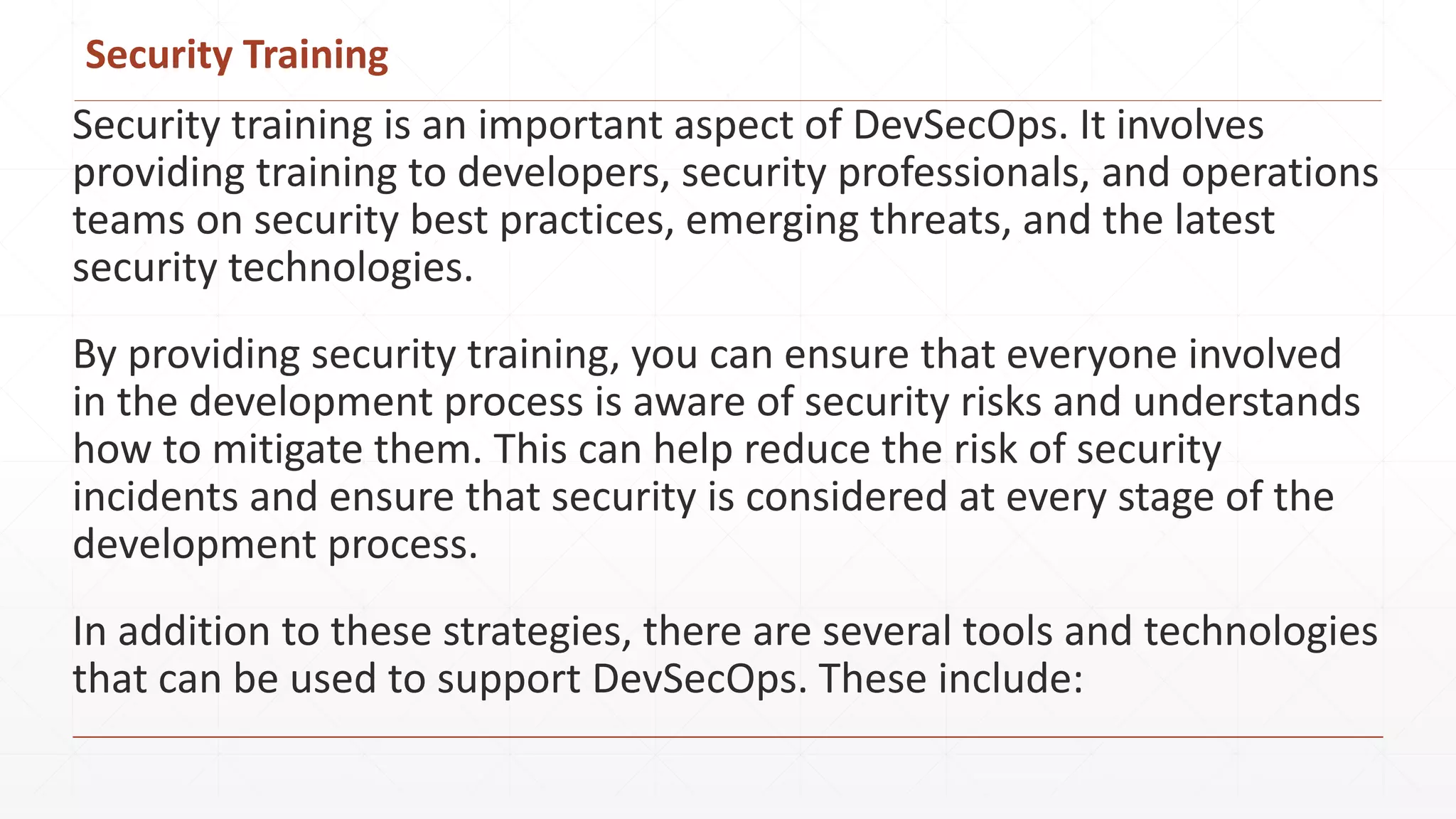 Devsecops For Agile Development Integrating Security Into The Agile
