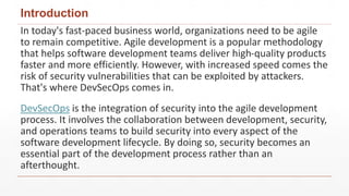 DevSecOps for Agile Development: Integrating Security into the Agile Process | PPT | Free Download