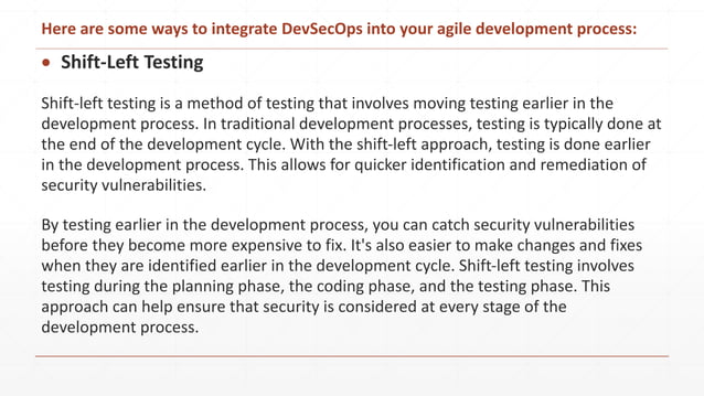 Devsecops For Agile Development Integrating Security Into The Agile Process Ppt Free Download