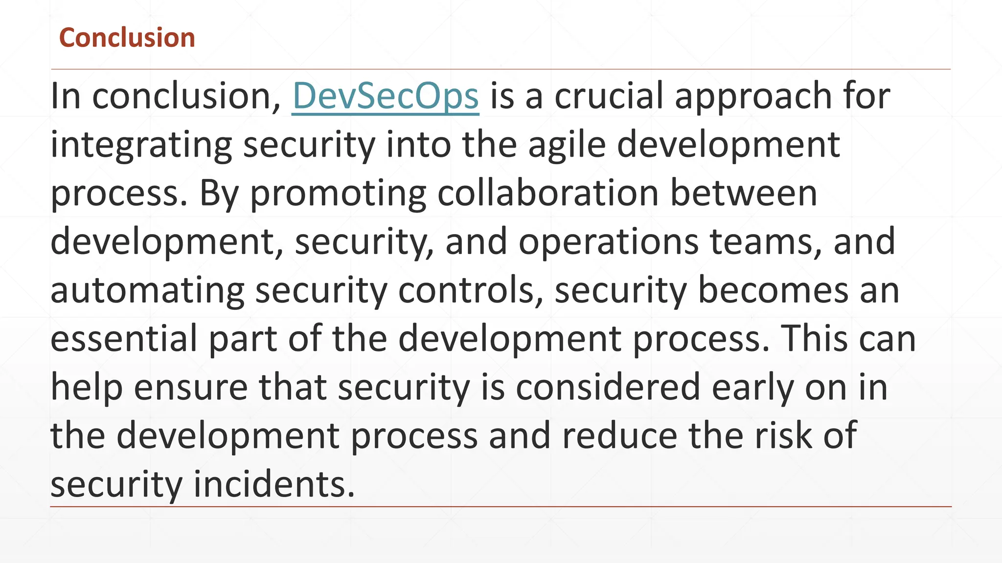Devsecops For Agile Development Integrating Security Into The Agile