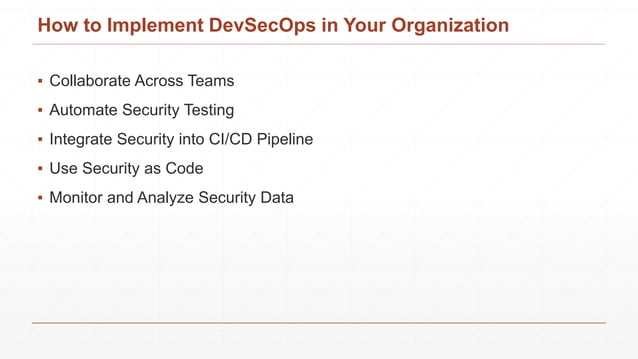 DevSecOps: Integrating Security Into Your SDLC | PPT