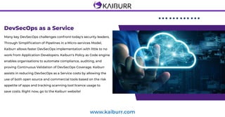 Dev secops managed service - kaiburr | PDF