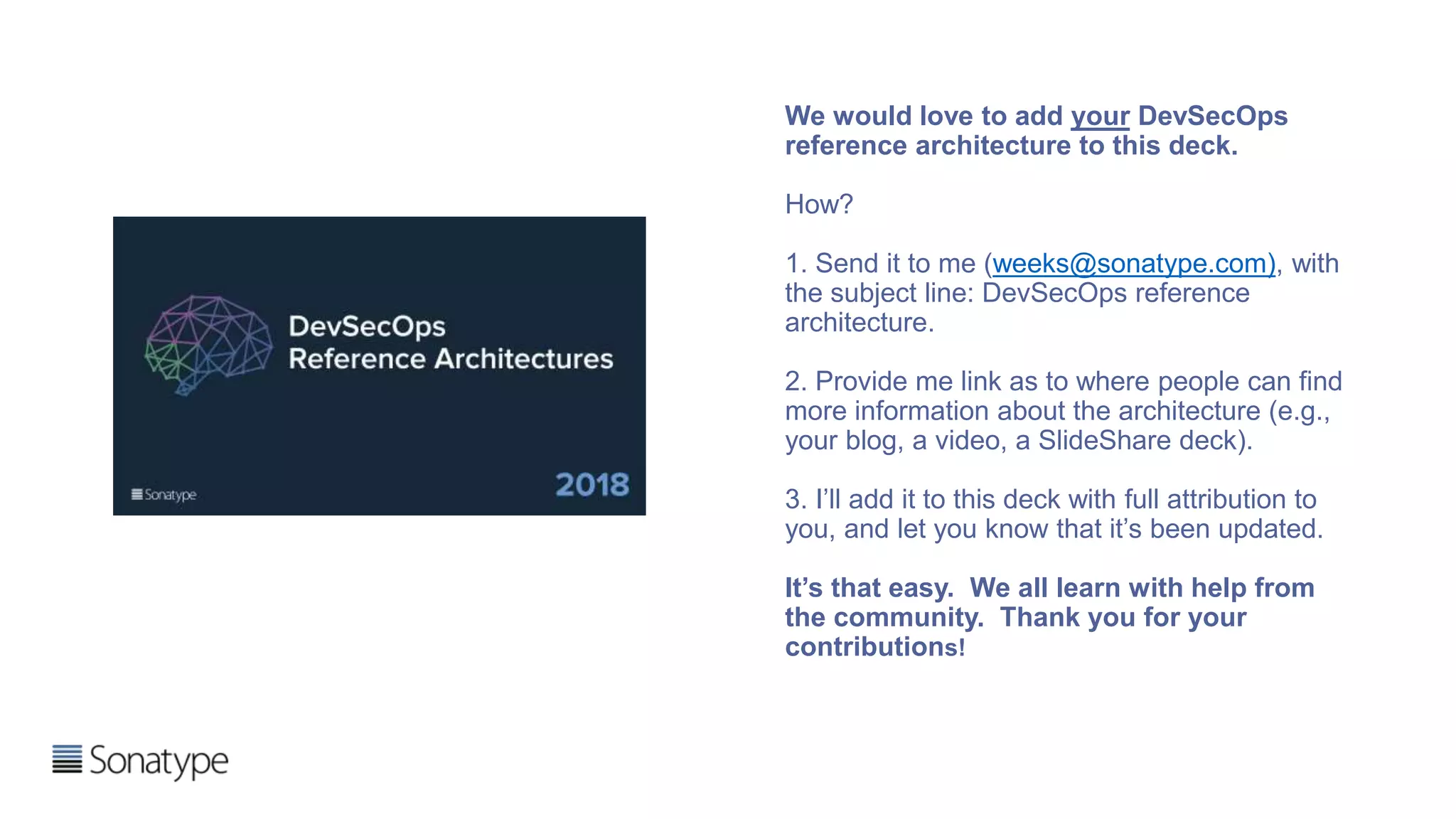 DevSecOps reference architectures 2018 | PPTX
