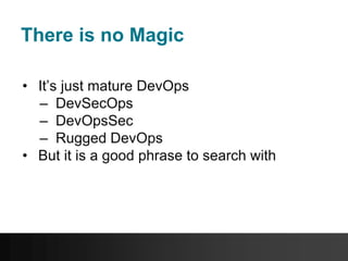 DevSecOps: Security and Compliance at the Speed of Continuous Delivery ...
