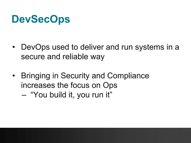 DevSecOps: Security and Compliance at the Speed of Continuous Delivery | PPT