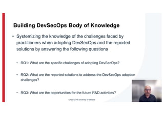 DevSecOps: Continuous Engineering with Security by Design: Challenges and Solutions | PPT
