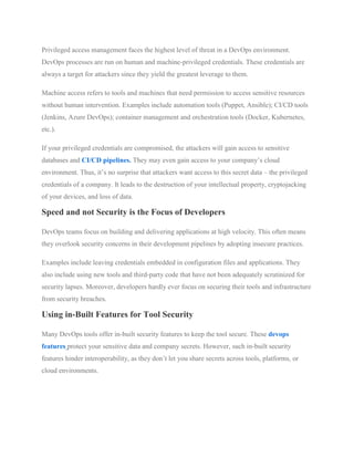 DevSecOps – The Importance of DevOps Security in 2023.docx | Cloud Computing | Internet