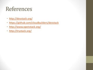 DevStack: A developers cloud in a box. | PDF