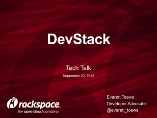 DevStack | PPT