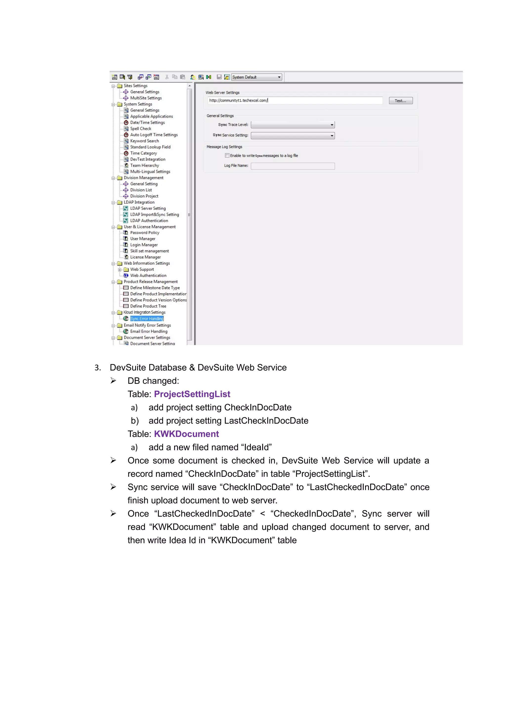 Dev suite integration | DOC
