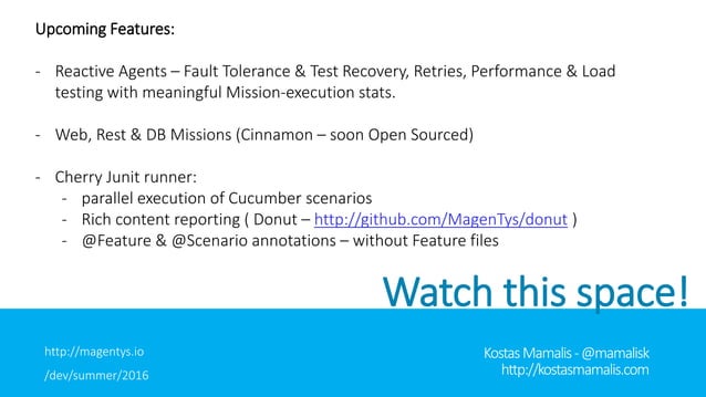 Dev summer2016 - Automation code as Production code | PPT
