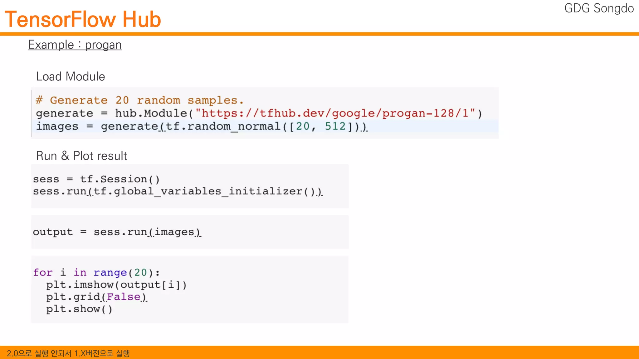 TensorFlow 2.0, TensorFlow Hub, Devsummit songdo | PDF