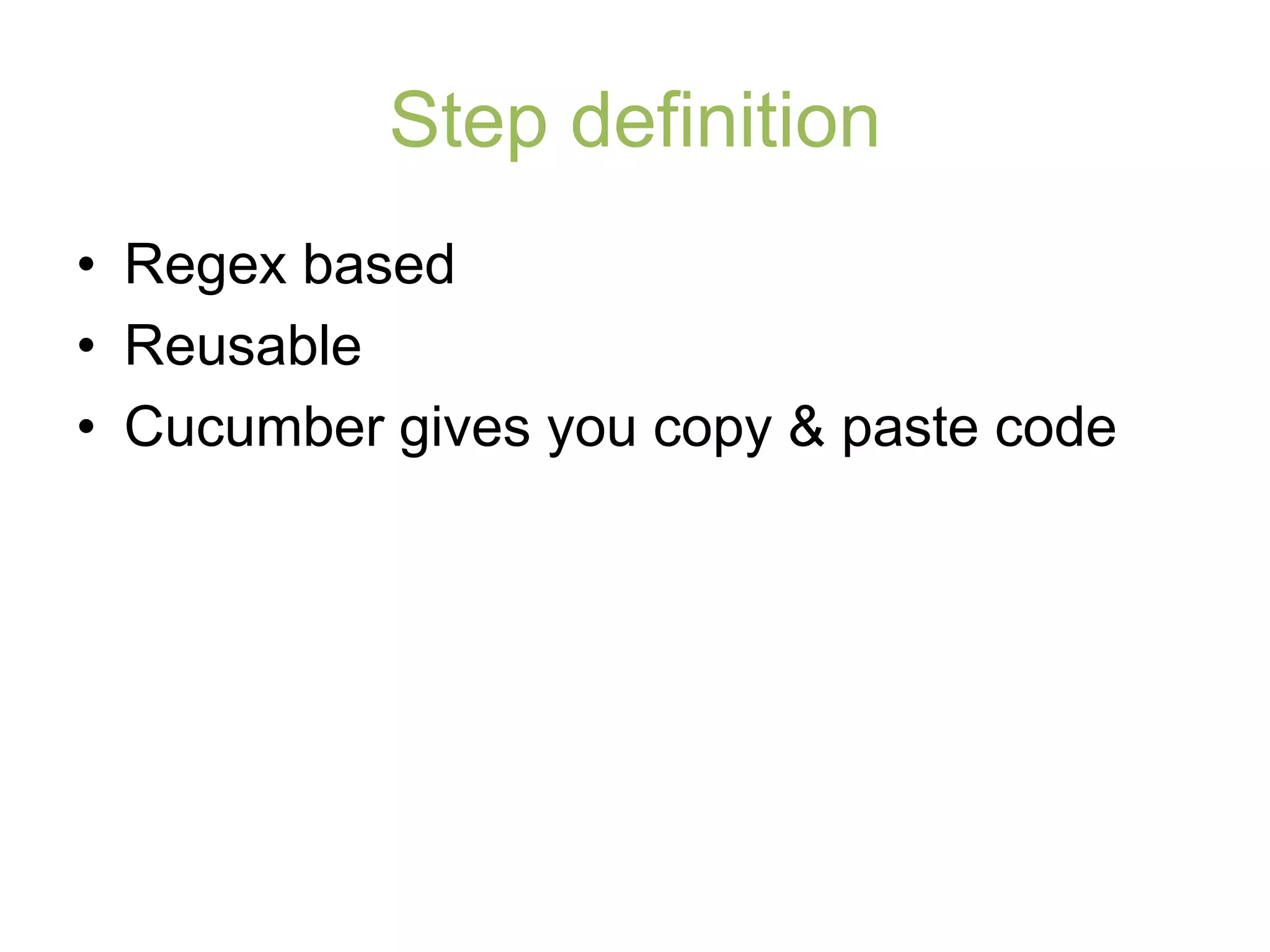 BDD testing with cucumber | PPTX | Programming Languages | Computing