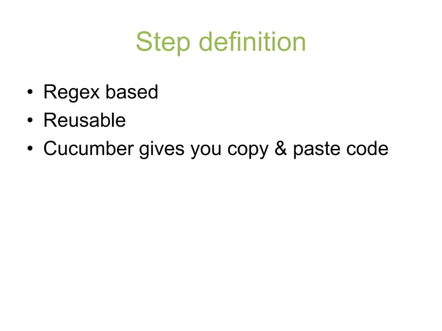 BDD testing with cucumber | PPTX | Programming Languages | Computing