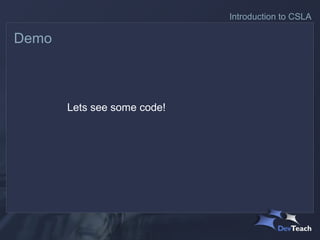 Introduction to CSLA | PPT