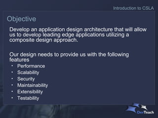 Introduction to CSLA | PPT | Databases | Computer Software and Applications